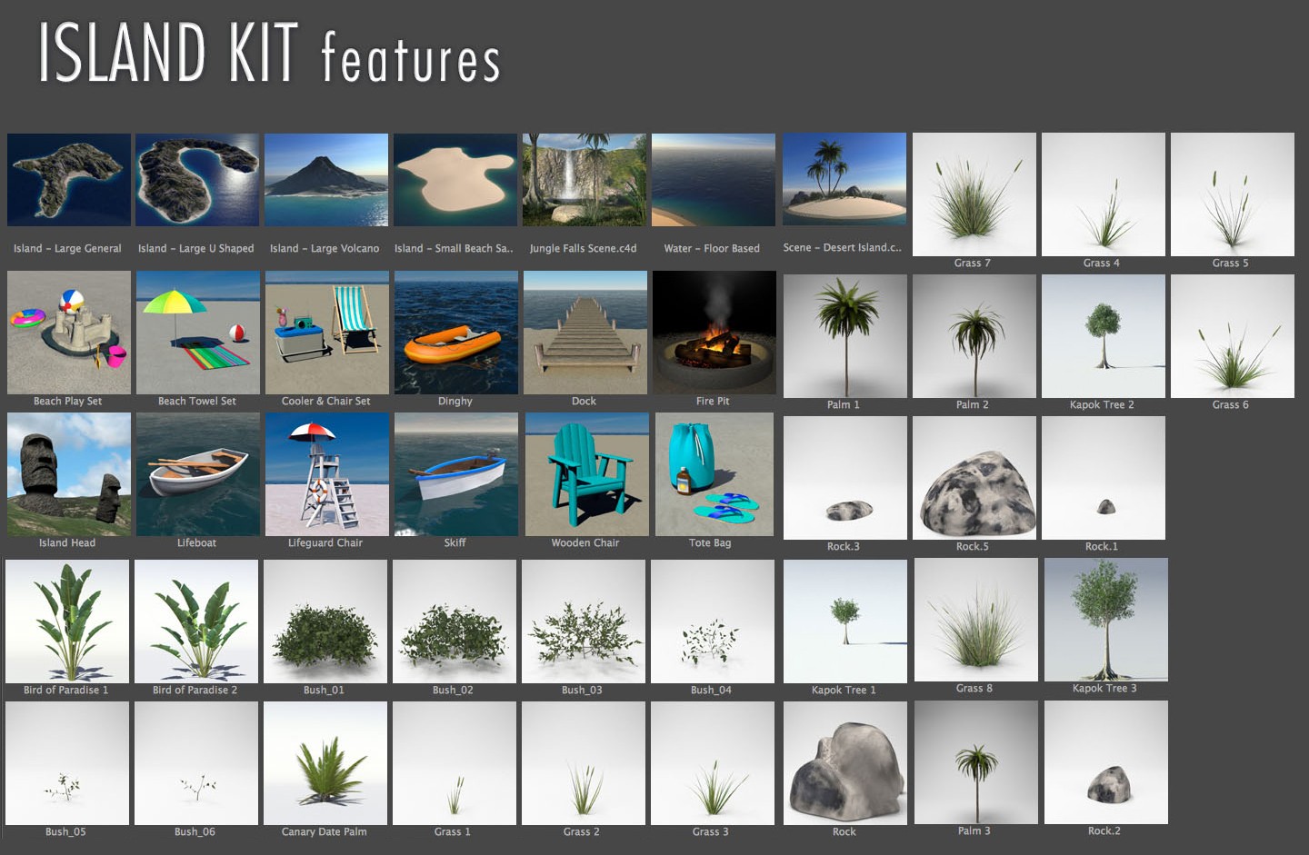 Island Kit browser - 3D Landscapes, Plugins & Models for Cinema 4D Island Kit browser - 3D Landscapes, Plugins & Models for Cinema 4D